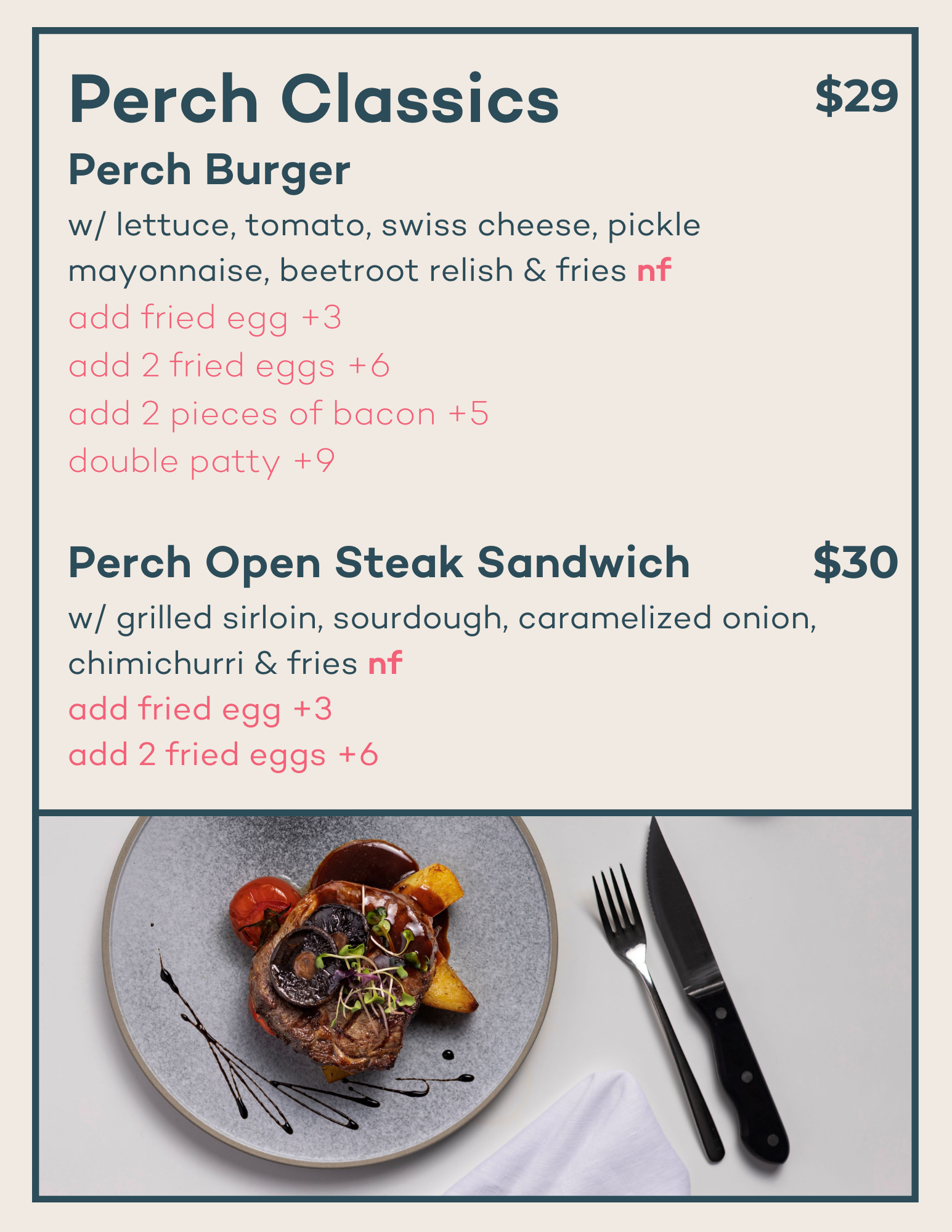 Our Food — Perch Dining + Bar