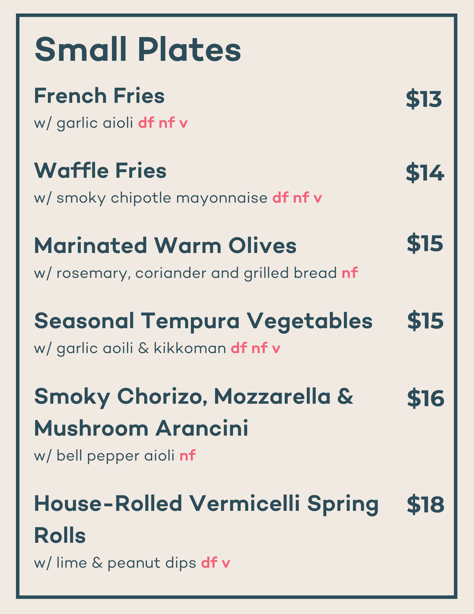 Our Food — Perch Dining + Bar