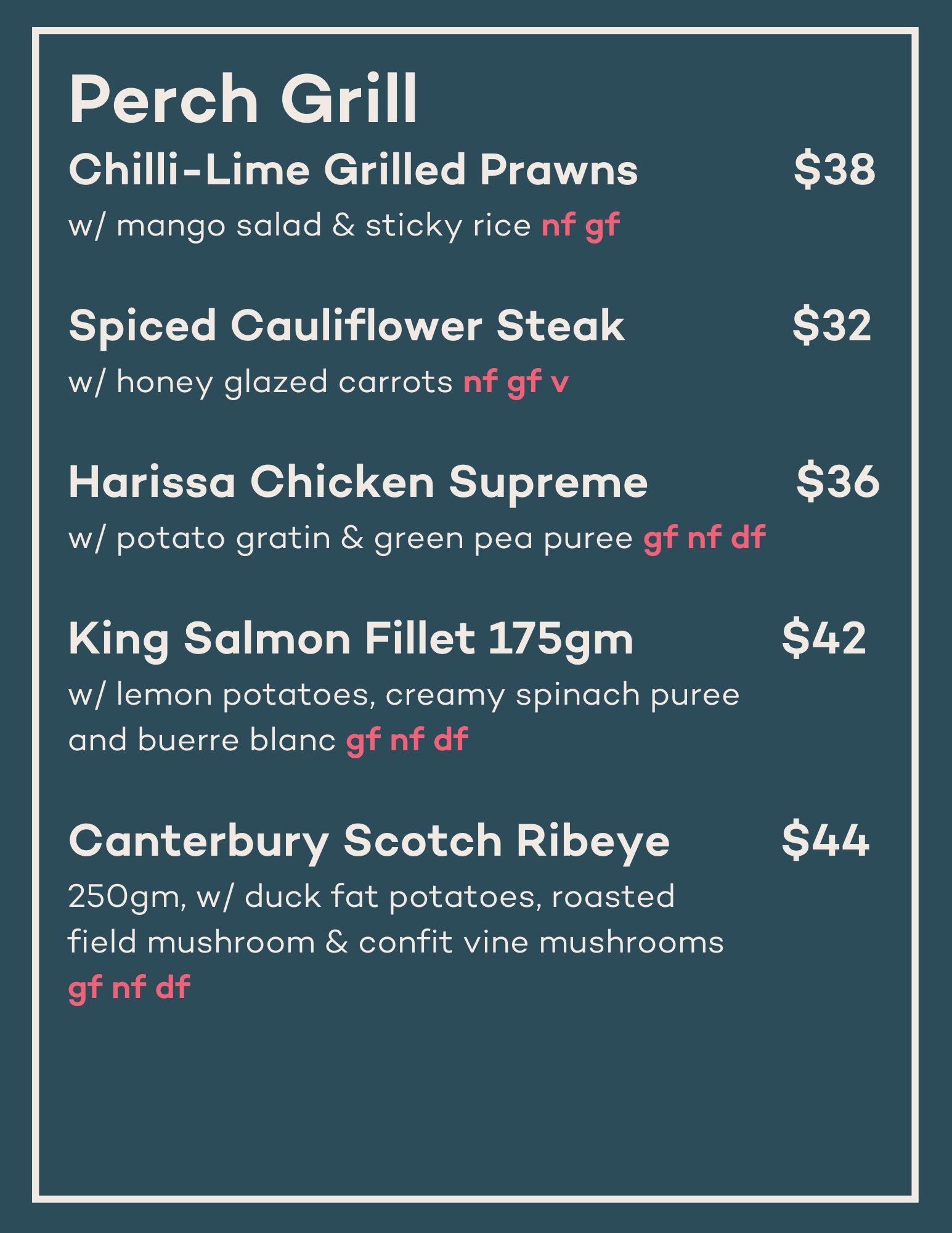 Our Food — Perch Dining + Bar