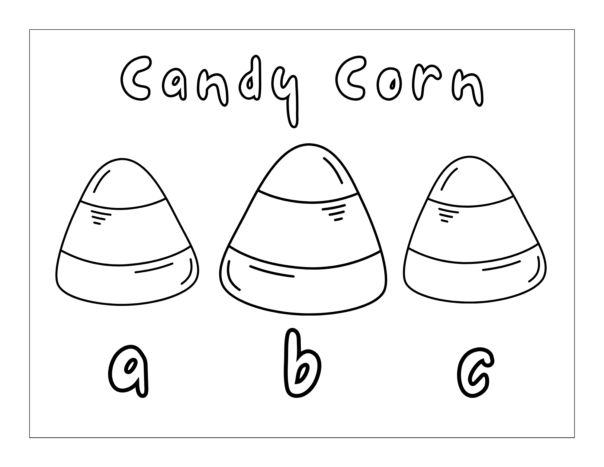 Candy Corn Coloring Pages