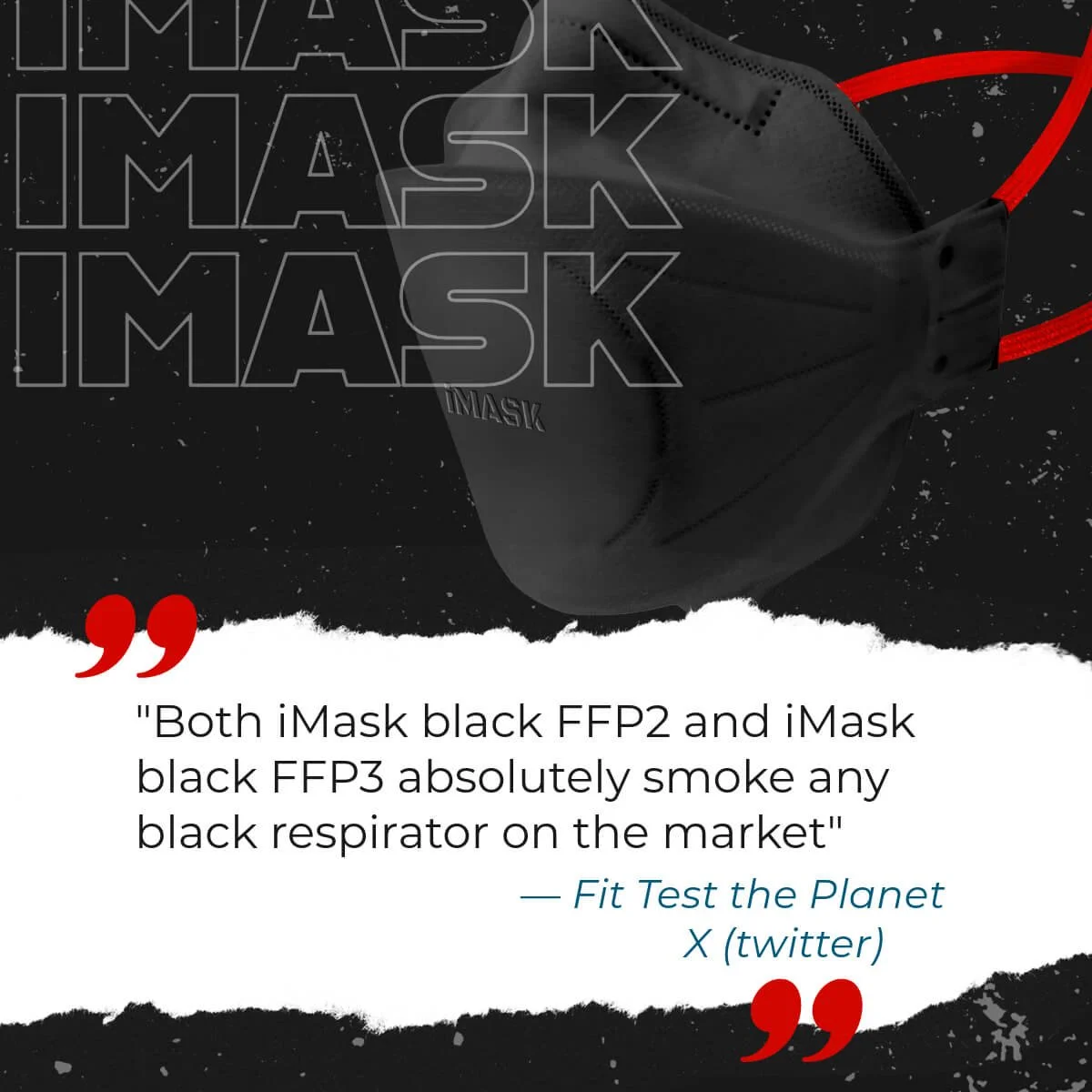 iMask FFP3 Unvalved Black Masks (Pack of 10) - Premium Protection | The ...