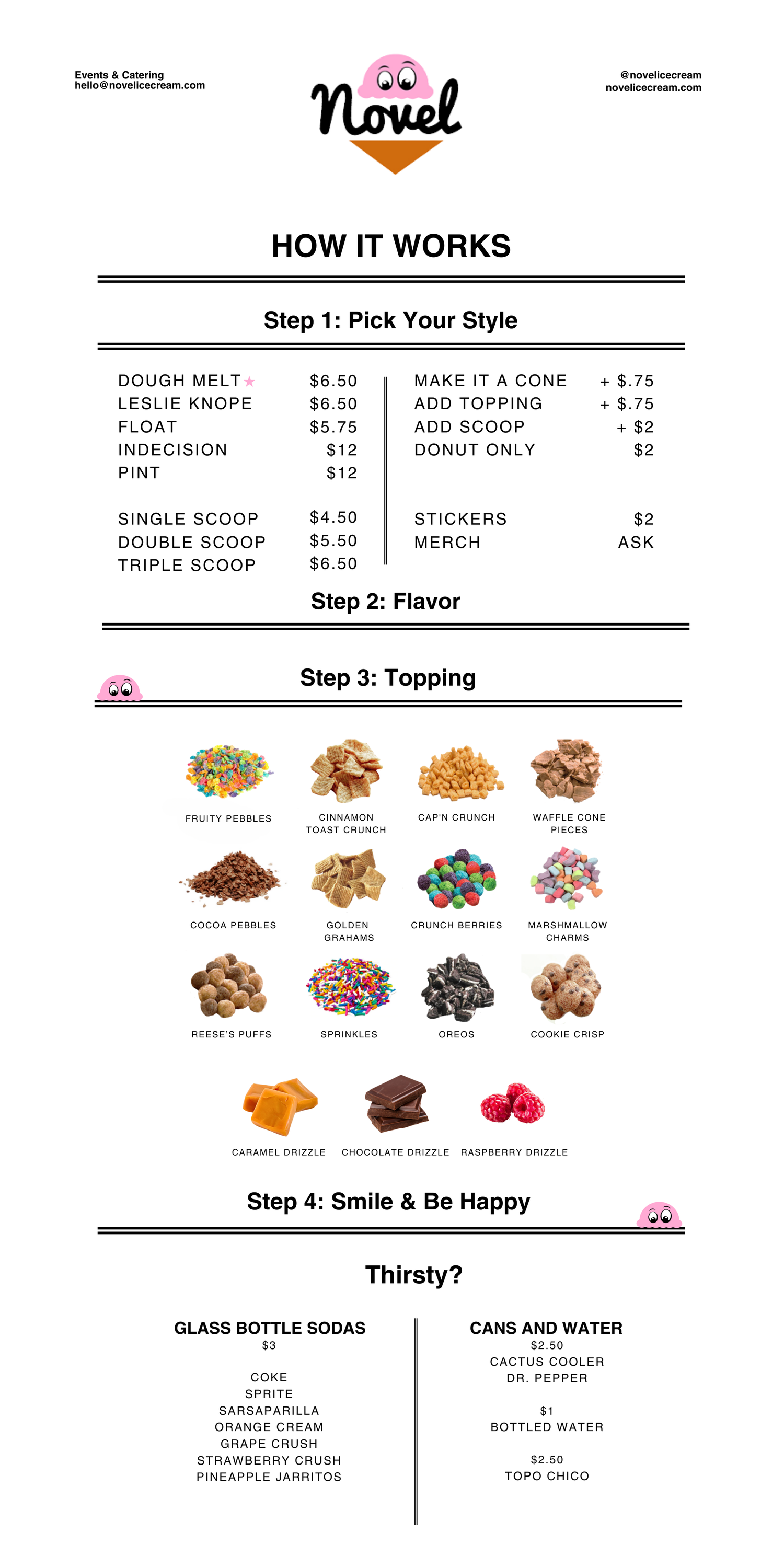 Ice Cream & Sorbet Menu in Phoenix & Mesa — Novel Ice Cream