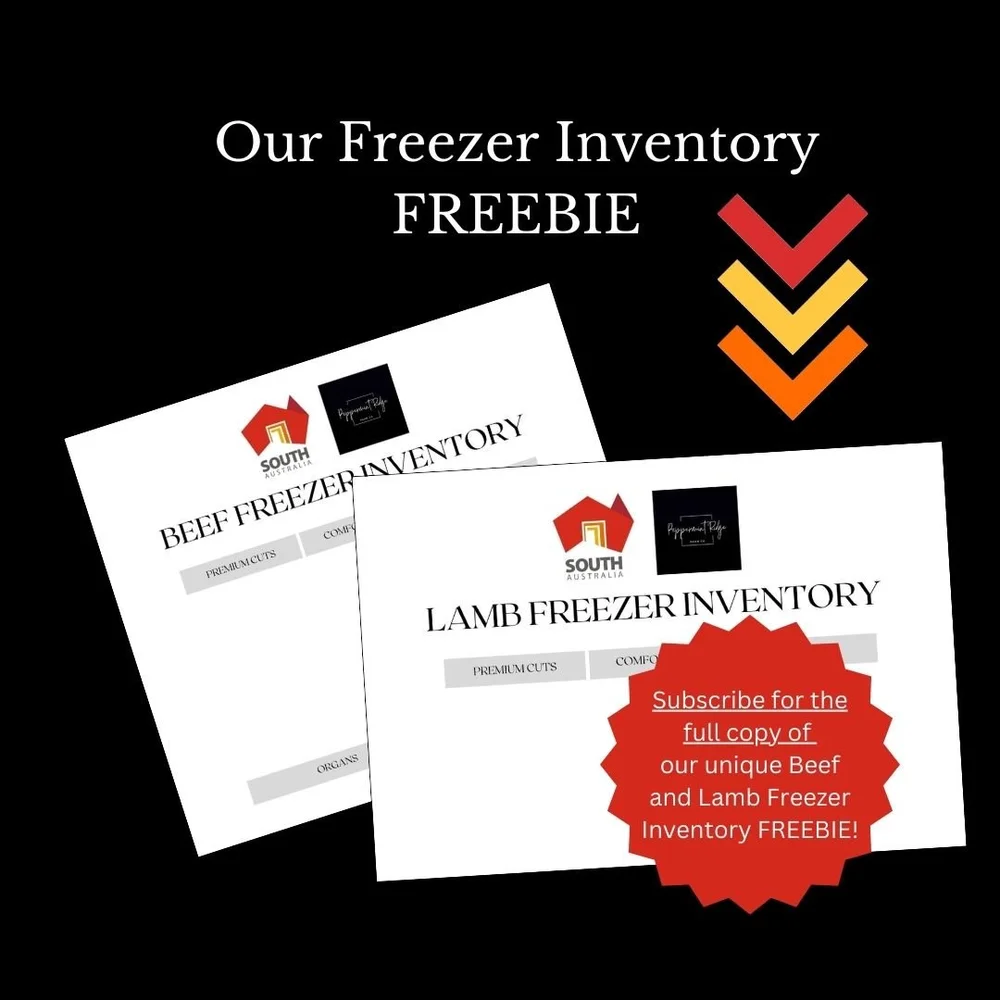 FREEBIE- Standard Beef and Lamb Freezer Inventory — Peppermint Ridge ...