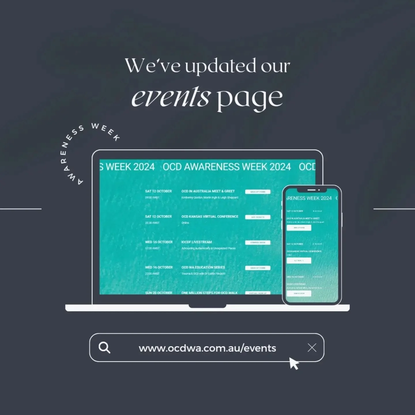 Attend Our Events — OCD WA