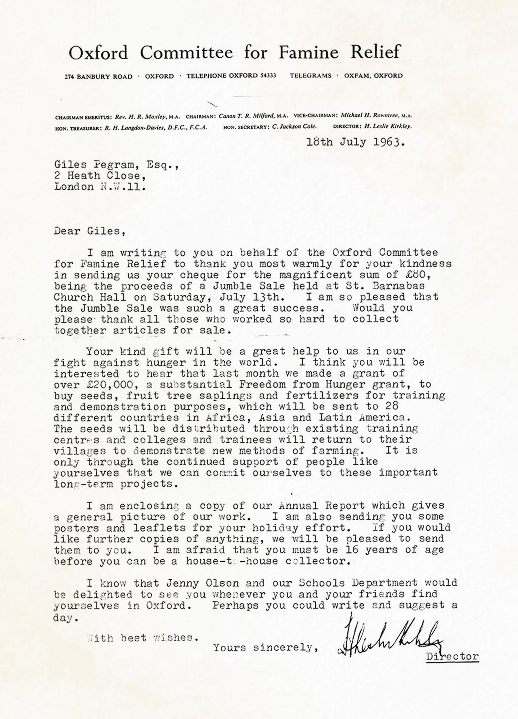 About — Giles Pegram CBE