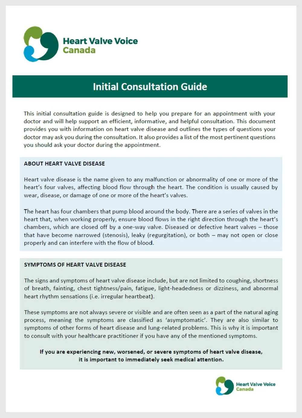 Research & Reports — Heart Valve Voice Canada