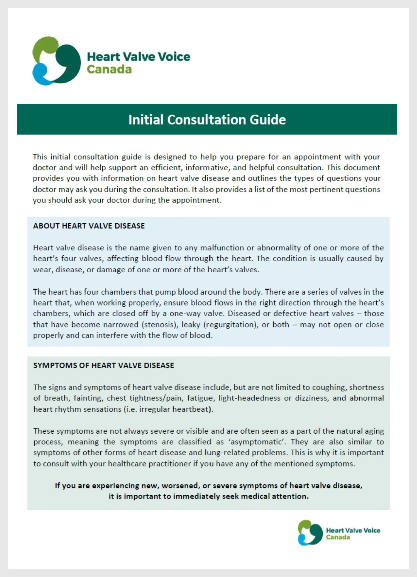 Research & Reports — Heart Valve Voice Canada