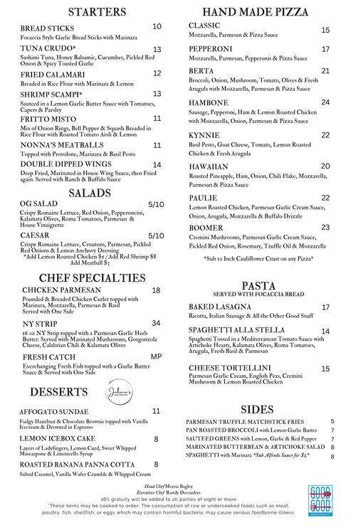 Menu — Berta's
