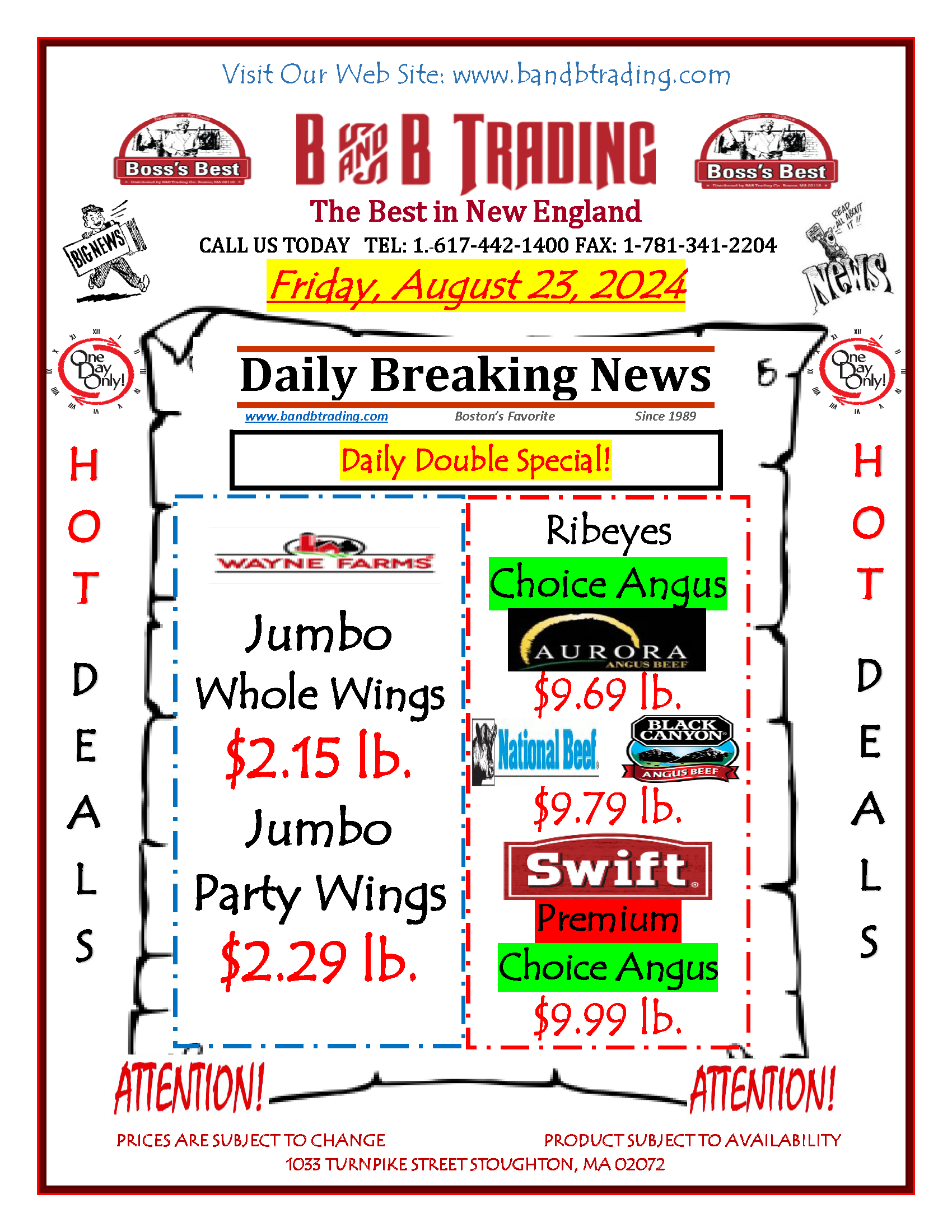 FRESH SPECIALS — B & B Trading