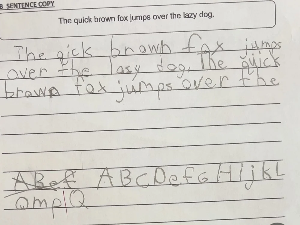 Dysgraphia Characteristics, Diagnosis, and Examples of Writing — Clever ...