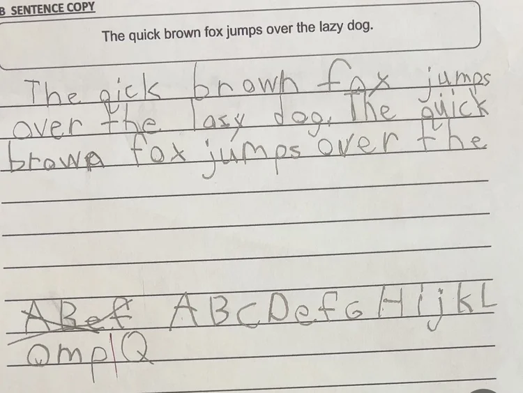 Dysgraphia Characteristics, Diagnosis, and Examples of Writing — Clever ...