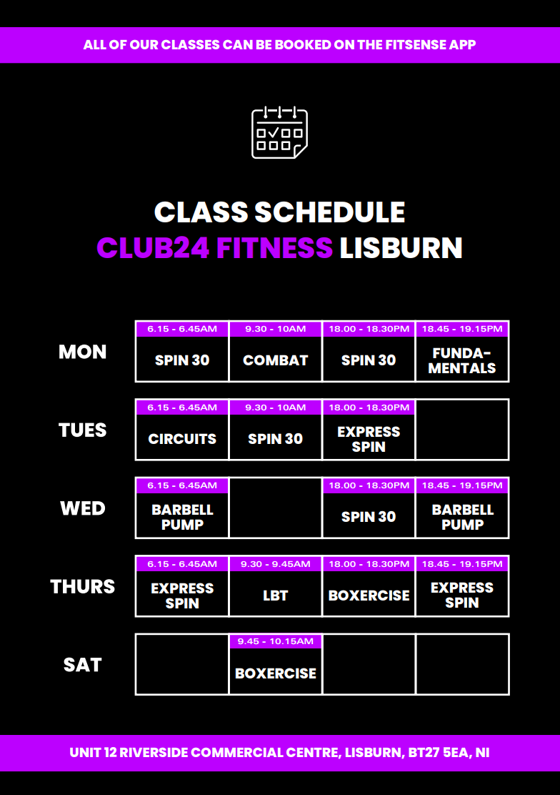 Classes — Club 24 Fitness Lisburn
