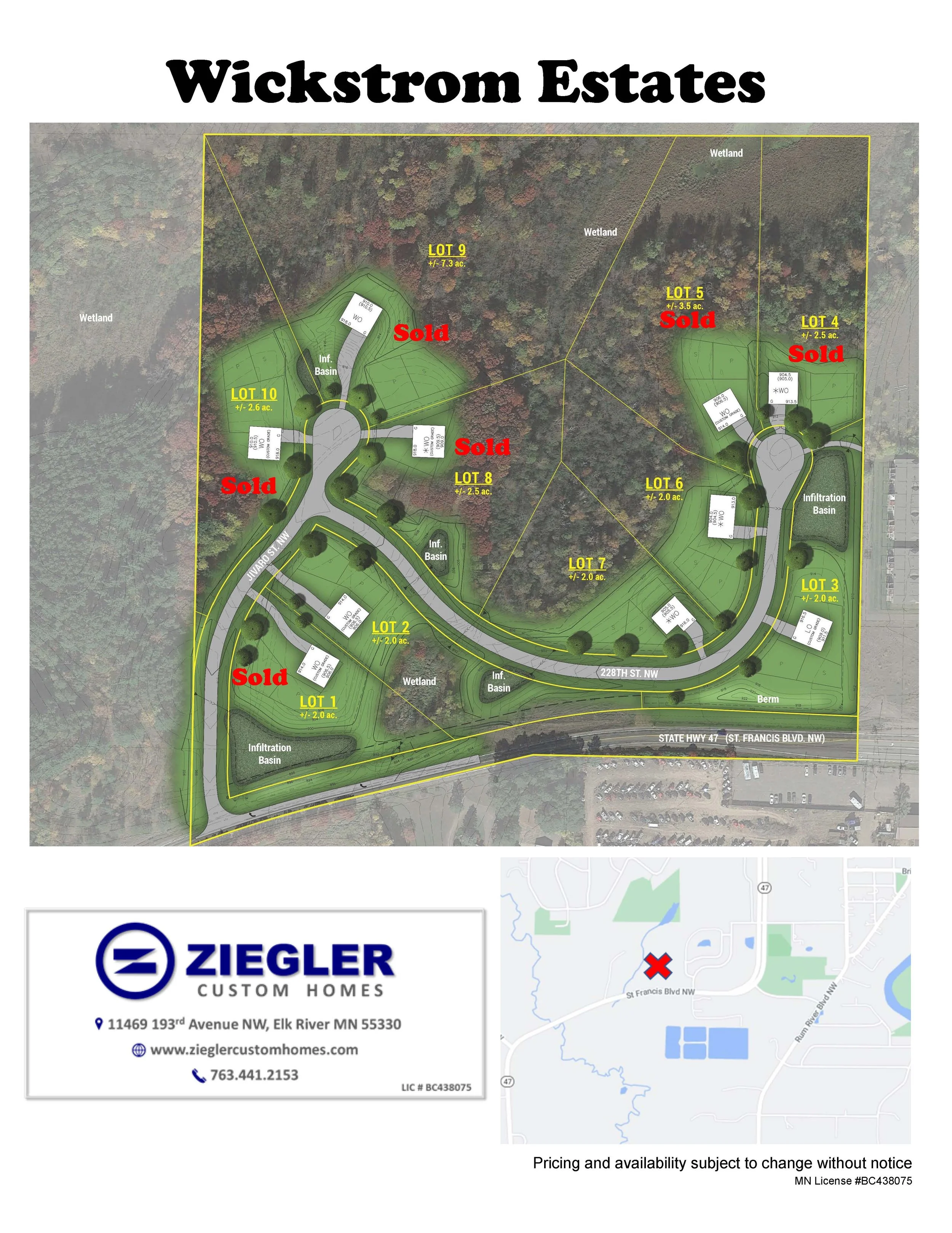 Housing developments: Lots & Land in Central MN — Ziegler Custom Homes