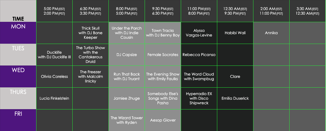 SCHEDULE — Brainrot Radio