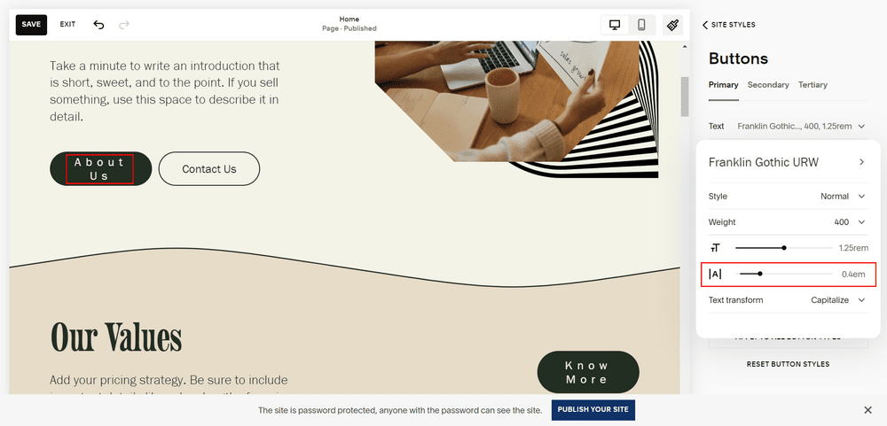 How to edit buttons in squarespace — sstemplatestudio
