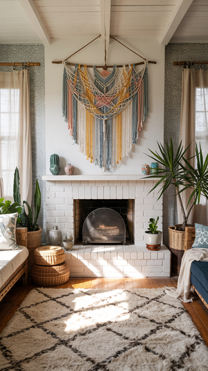 12 Secrets to a Perfectly Styled Coastal Boho Fireplace (+24 Inspo Pics ...