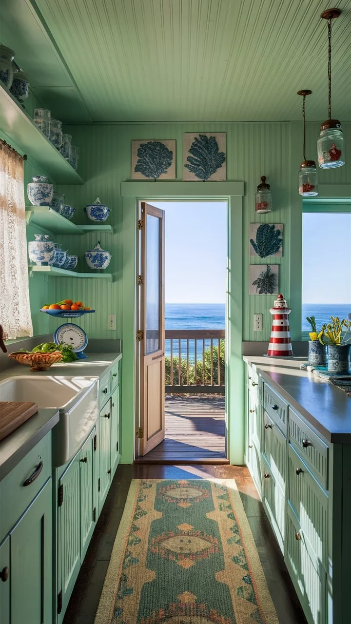 22 Serene Green Cottage Kitchen Ideas — Celeste's Coastal Cottage