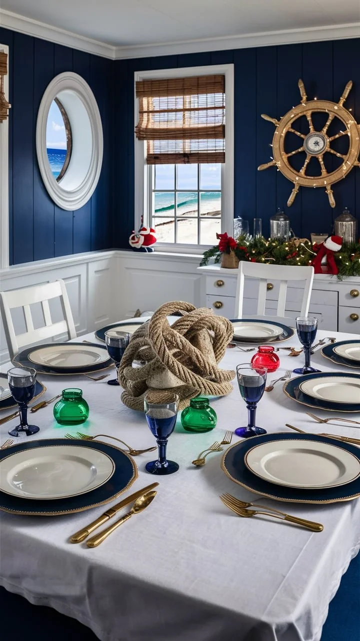20+ Festive Coastal Christmas Table Settings — Coastal Cottage by Celeste