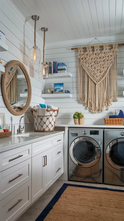 15 Coastal Chic Laundry Room Ideas — Coastal Cottage by Celeste