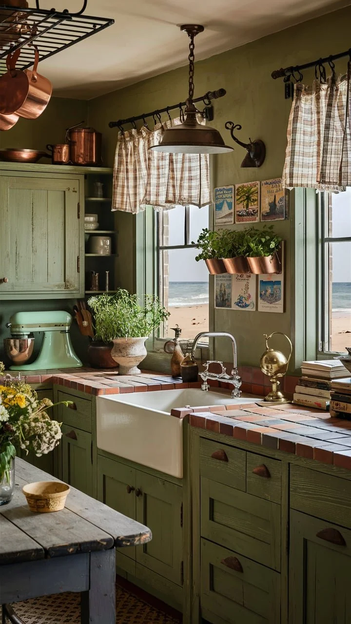 22 Serene Green Cottage Kitchen Ideas — Celeste's Coastal Cottage
