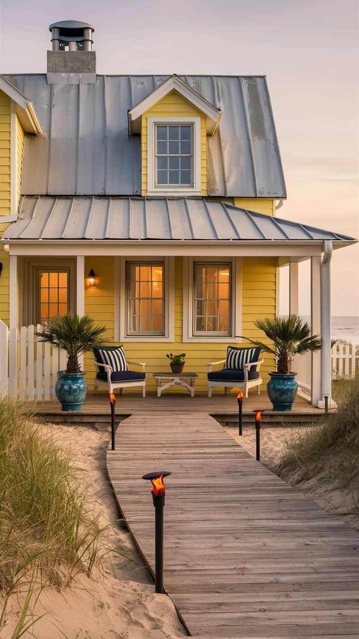 Bringing Sunshine to the Coast: Designing a Yellow Coastal Cottage ...