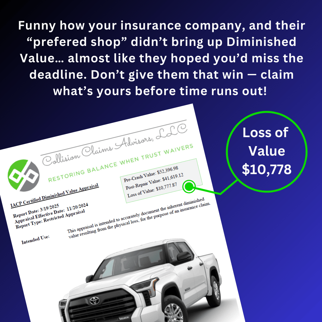 Diminished Value Auto Appraisal & Total Loss Help | Collision Claims Advisors
