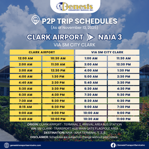 Convenient P2P Bus Services to and from Clark International Airport ...
