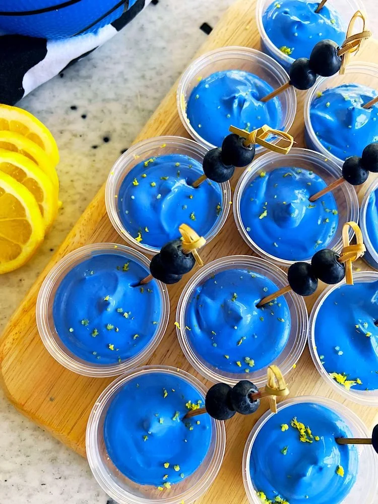 Blue Lemon Cheesecake Cups