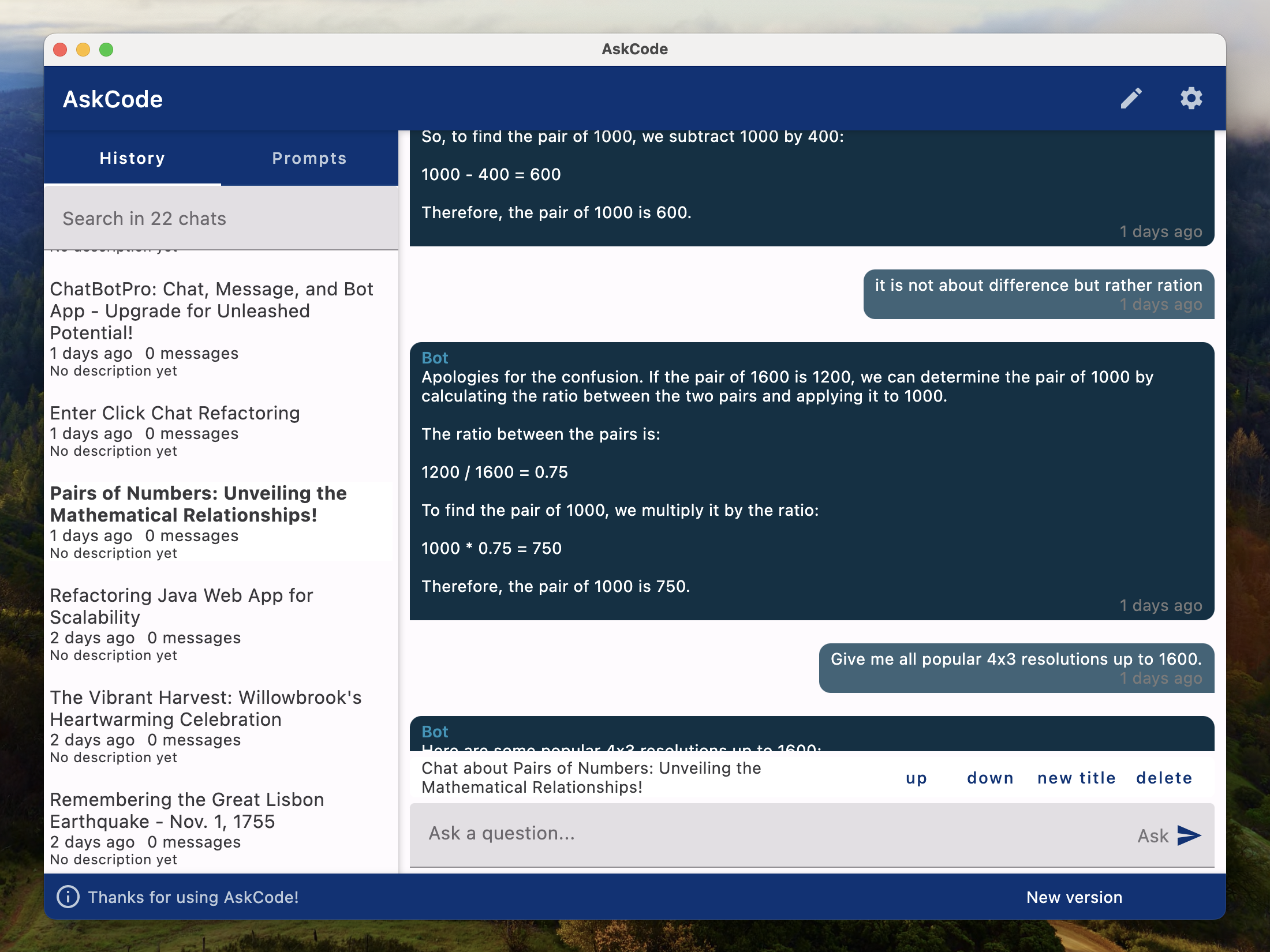 AskCode: ChatGPT for Mac, Windows, and Linux! — AppBaza
