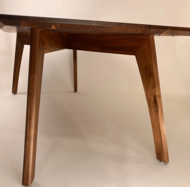 Mid Century "Cross" Dining Room Table — Motor City Woodshop Studio