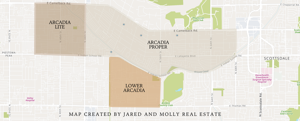 Arcadia Phoenix - The New Map of the Arcadia Neighborhood — Jared and ...