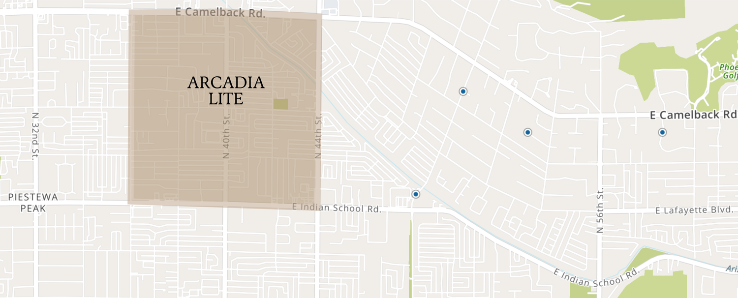 Arcadia Phoenix - The New Map of the Arcadia Neighborhood — Jared and ...