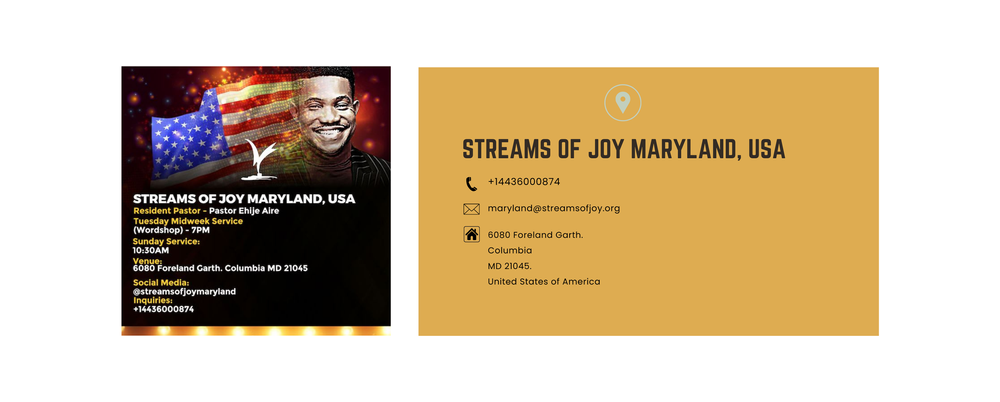 OUR LOCATIONS — STREAMS OF JOY LONDON