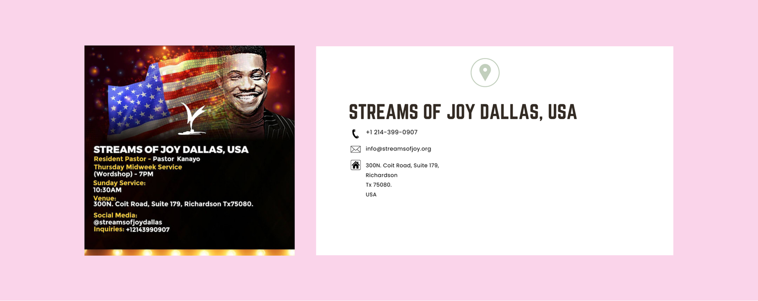 OUR LOCATIONS — STREAMS OF JOY LONDON