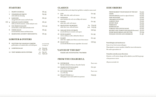Menu — Fish Central