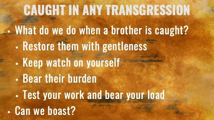 Restore Us Again (Galatians 6:1-10) — saralandchristians.com