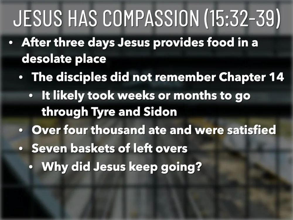 Jesus Had Compassion For The Multitude