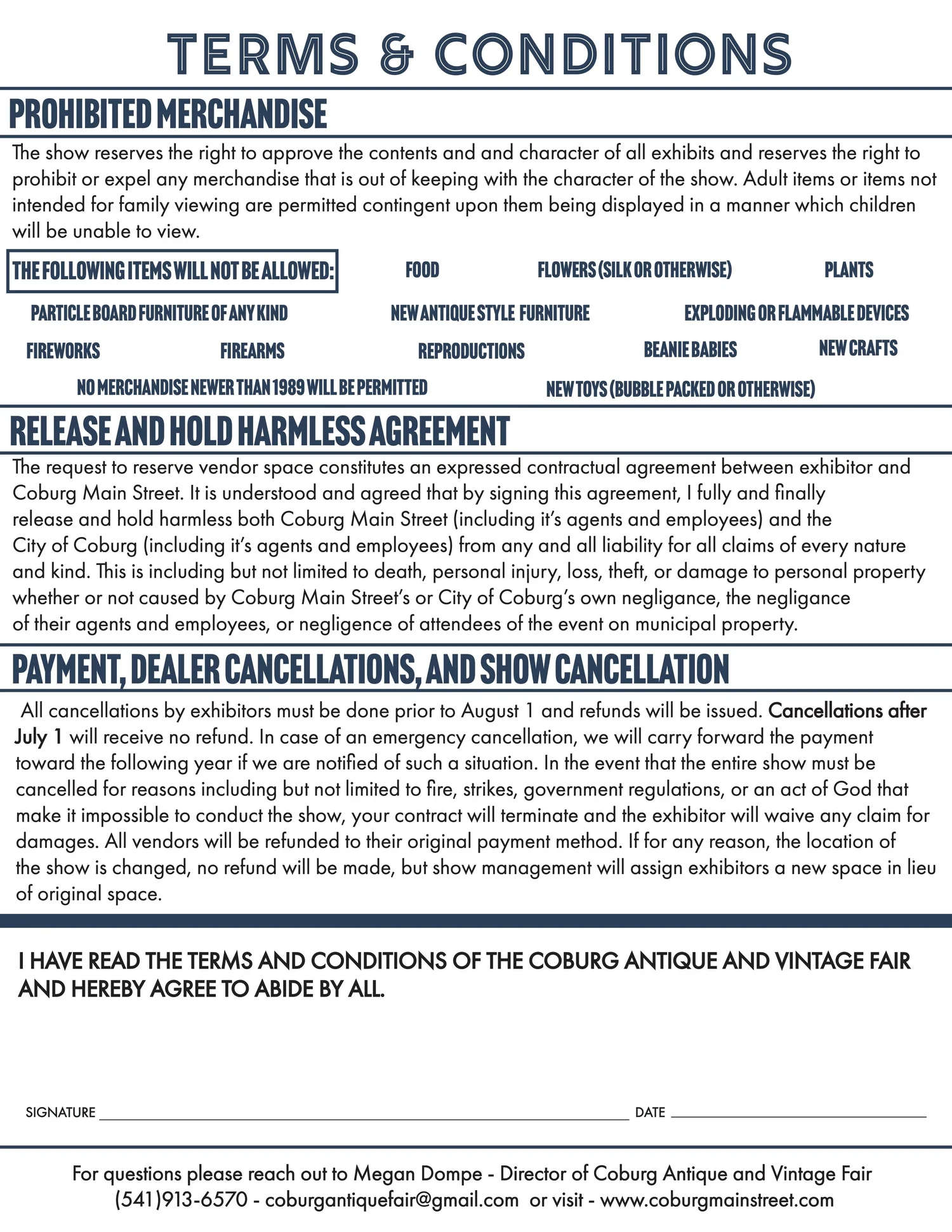 Antique Dealer Application 2025 — Coburg Main Street