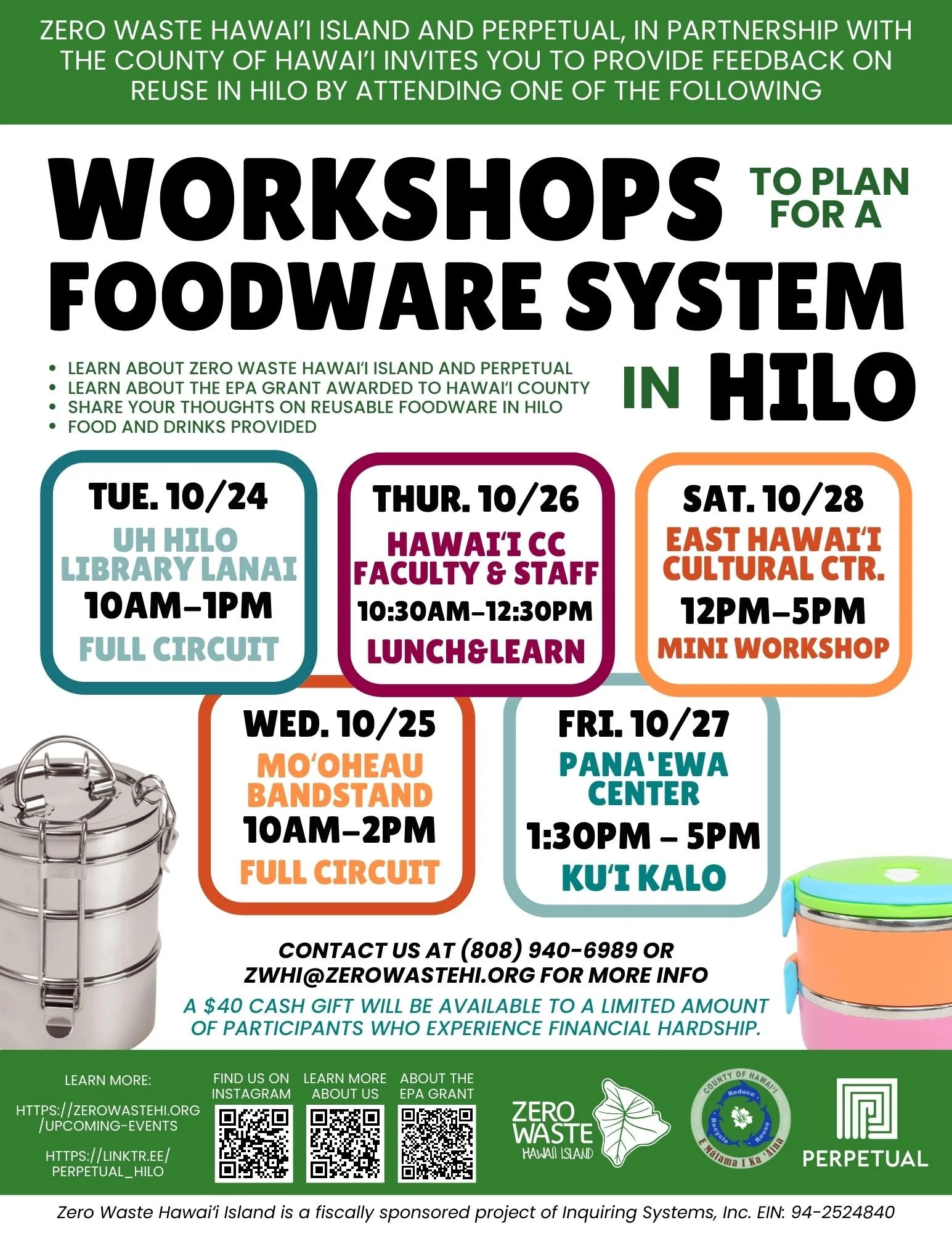 Hilo Reusable Workshop — zerowastehi.org