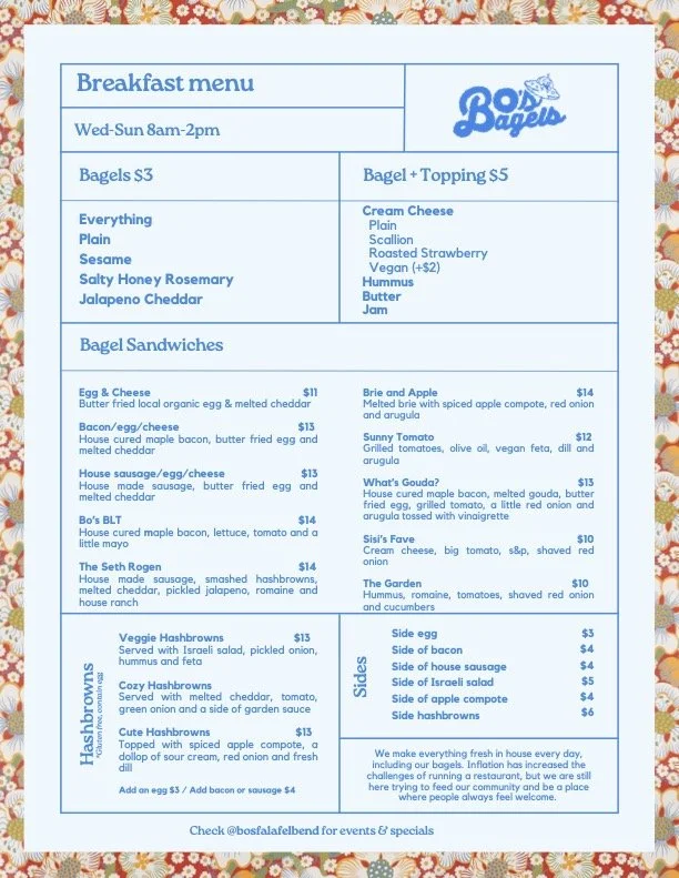 Menu — Bo's