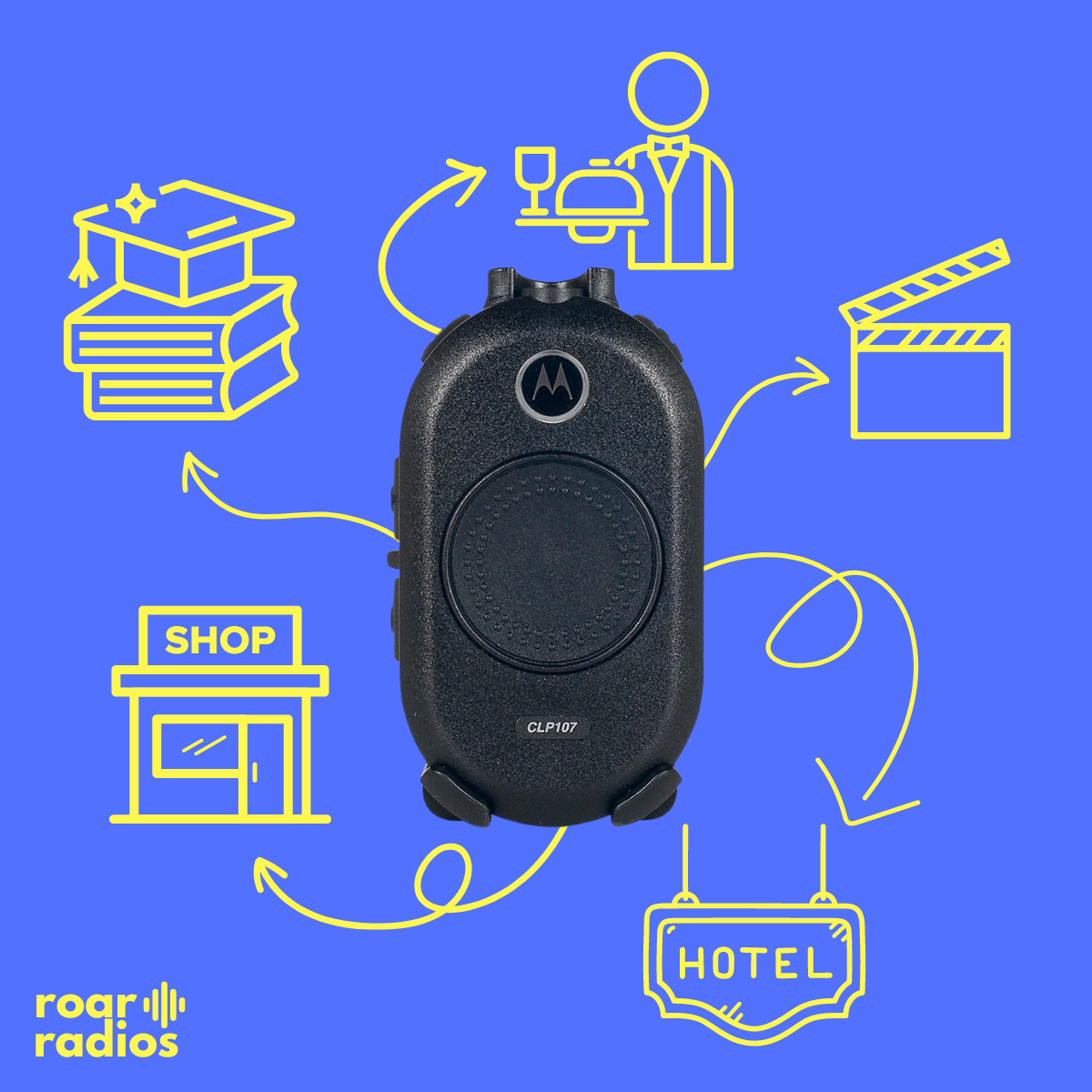 Communication in the palm of your hand. — Roar Radios