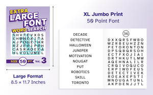 Extra Large Font Word Search Size 50 pt Vol. 3 | Clarence Edgehill