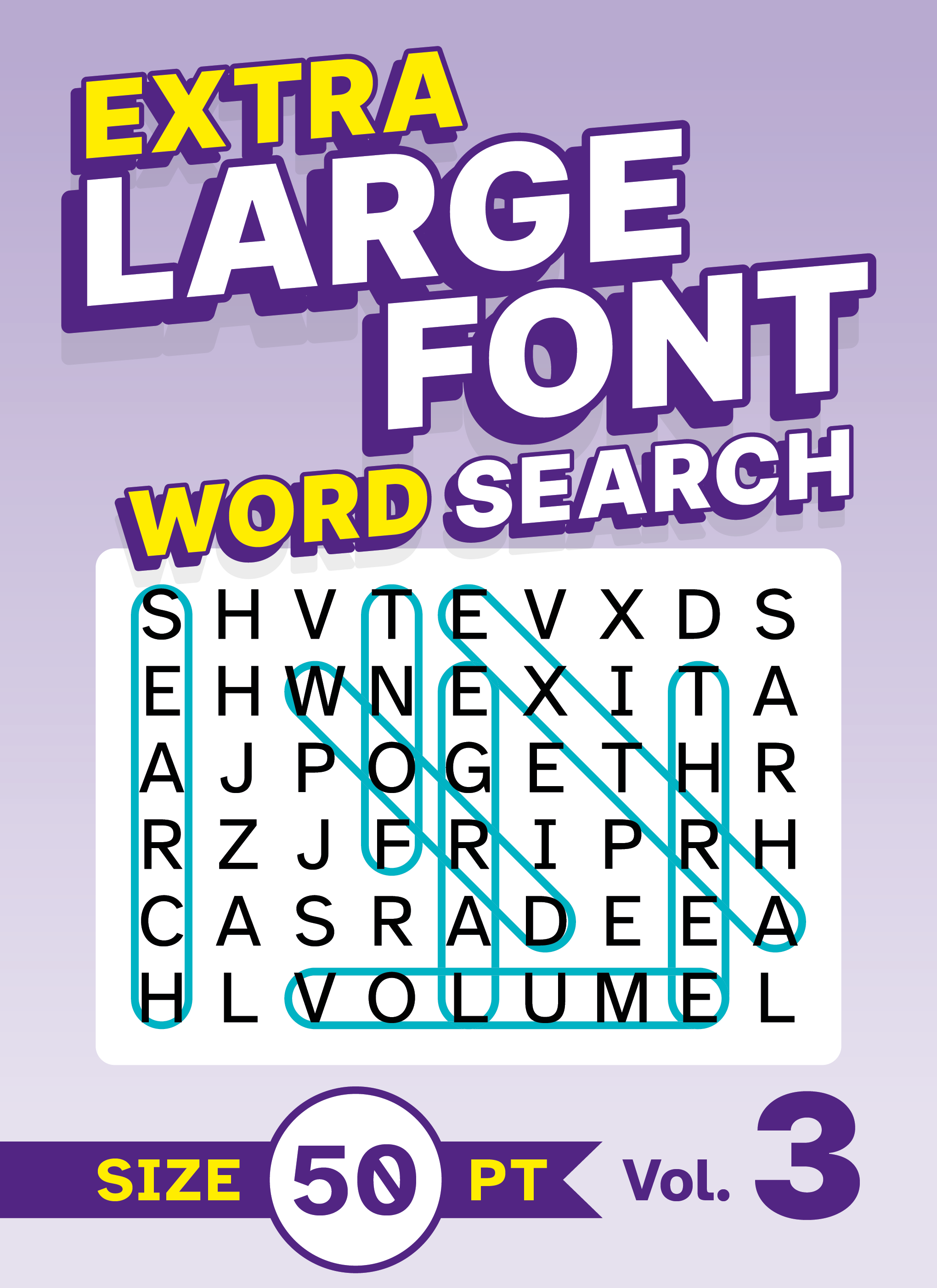 Extra Large Font Word Search Size 50 pt Vol. 3 | Clarence Edgehill