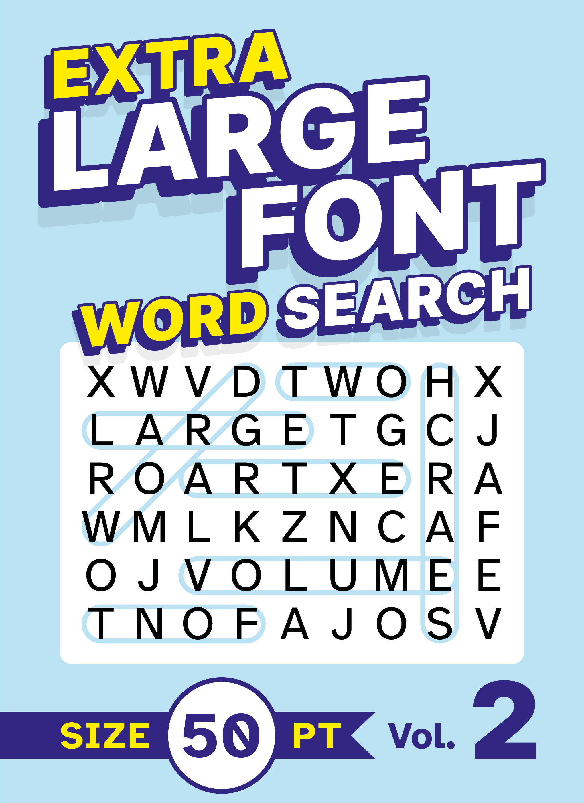 Extra Large Font Word Search Size 50 pt Vol. 2 | Clarence Edgehill