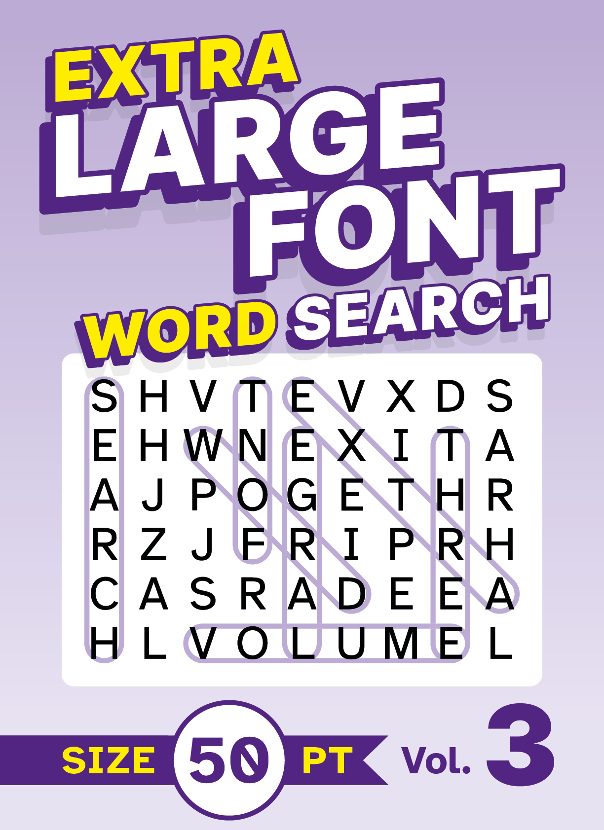 Extra Large Font Word Search Size 50 pt Vol. 3 | Clarence Edgehill