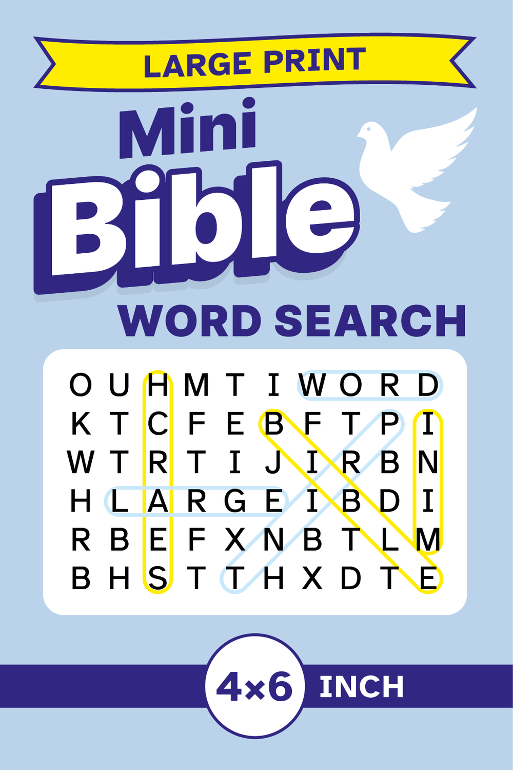 Large Print Mini Bible Word Search 4x6 Inch | Clarence Edgehill