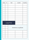 Large Print Inventory Log Book | Clarence Edgehill