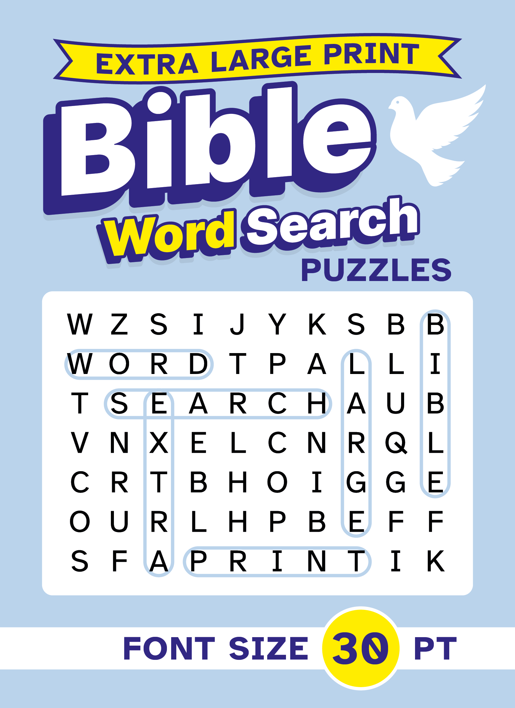 Extra Large Print Bible Word Search Puzzles Font Size 30 pt | Clarence ...