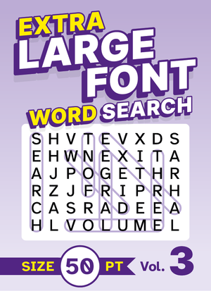 Extra Large Font Word Search Size 50 pt Vol. 3 | Clarence Edgehill