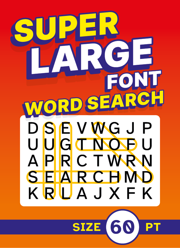 Super Large Font Word Search Size 60 pt | Clarence Edgehill